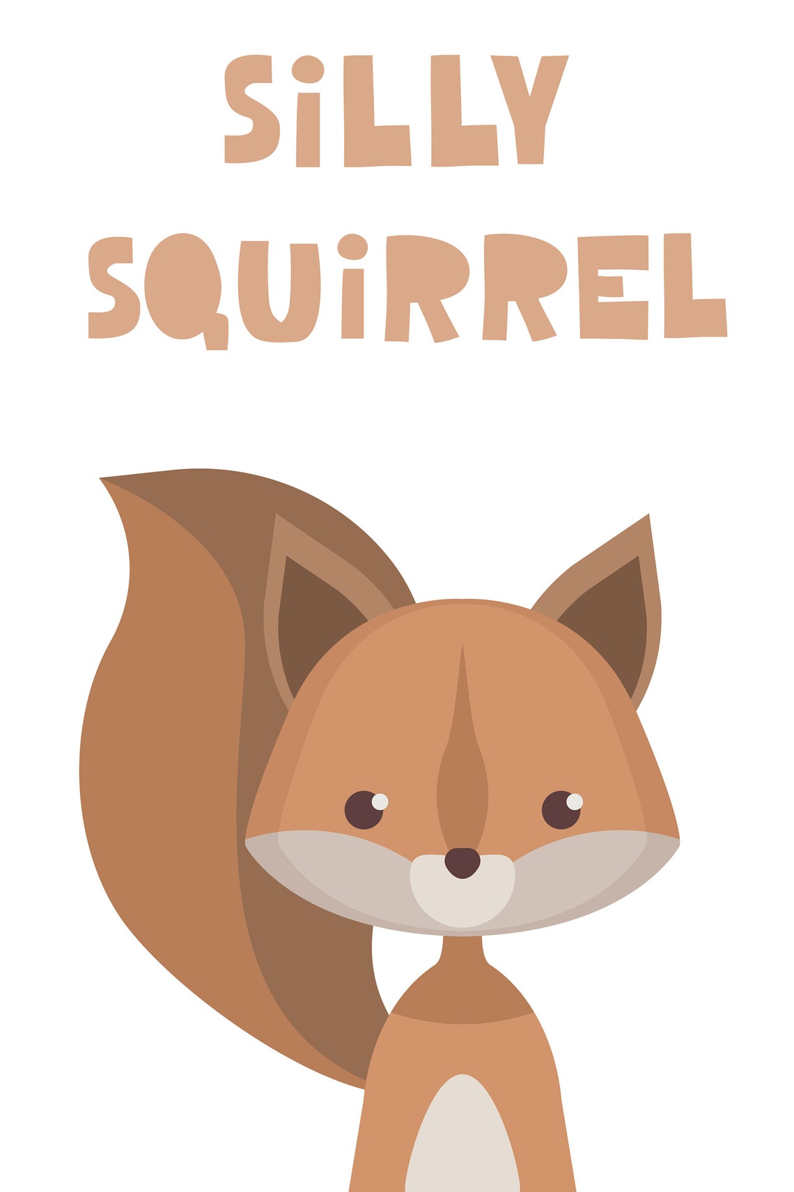 Woodland Forest Animals Cute Words DIY Printable Wall Art - Etsy