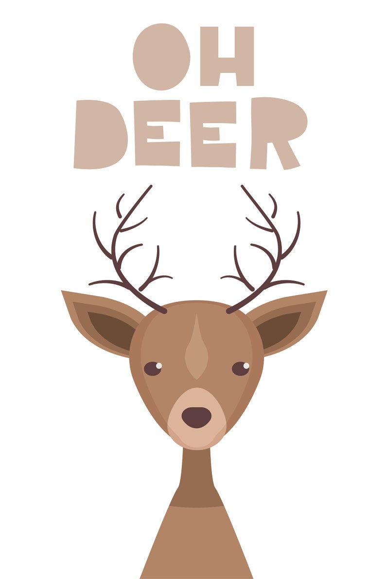 Woodland Forest Animals Cute Words DIY Printable Wall Art - Etsy