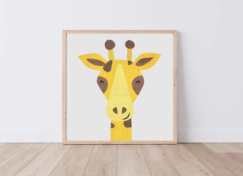 Giraffe Wall Art Digital Download Nursery Kids Room - Etsy