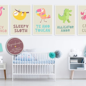 Tropical Animals Printable Wall Art - Etsy