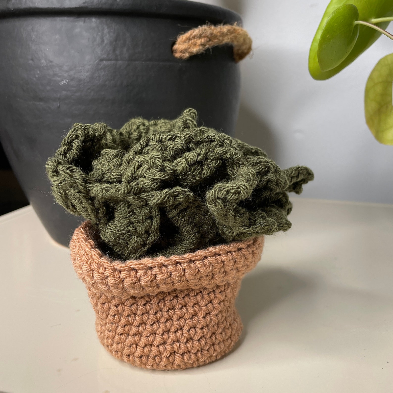 Monstera Leaf Crochet Pattern and Video Link Terra Cotta Pot PDF and ...