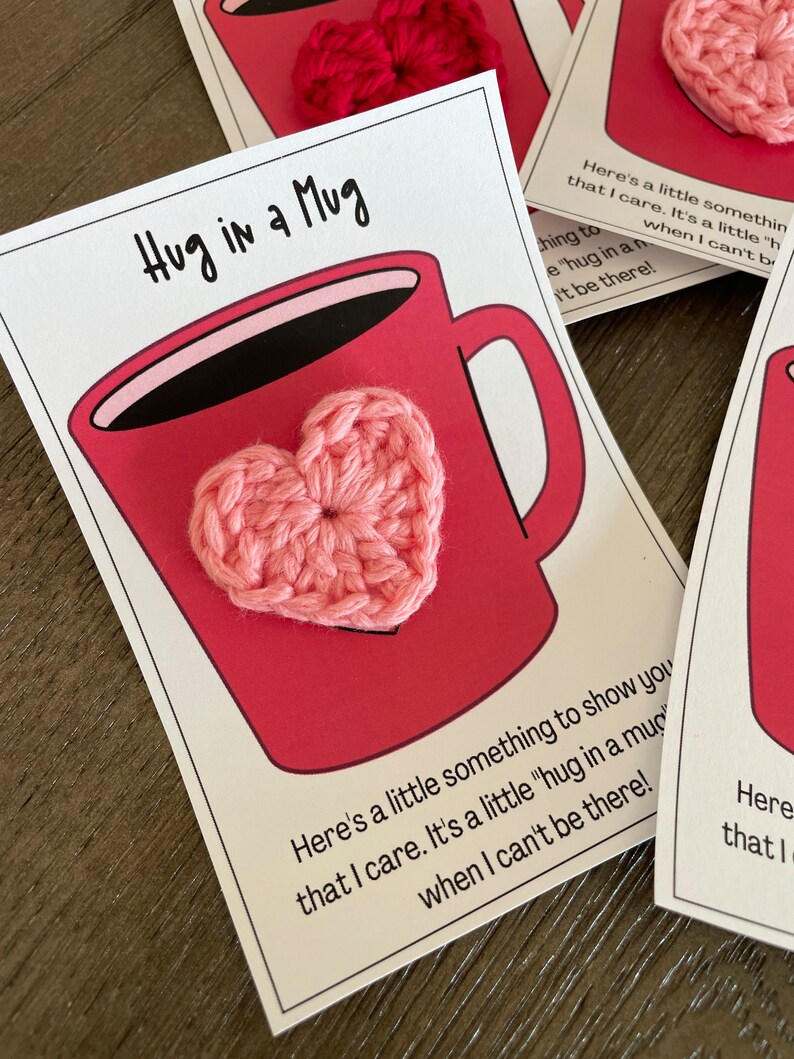 Pocket Hug in a Mug Crochet Pattern Pocket Heart Pattern - Etsy
