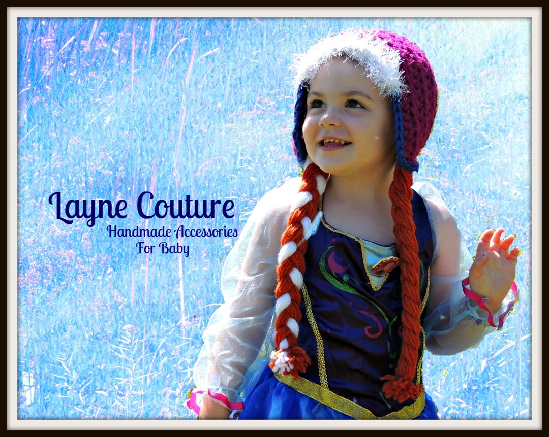 Princess Anna Inspired Toddler and Child Crochet Hat With Braids ...