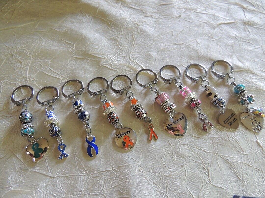 AWARENESS KEY Rings...multiple Sclerosis, Breast Cancer, Autism, Colon ...