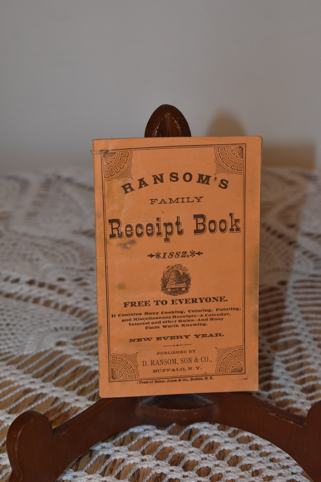 Vintage 1882 Ransom's Family Receipt Book, Buffalo, NY, Pure Drugs ...