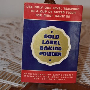 Vintage 1930s 1940s Gold Label Baking Powder Recipe Book, Cookbook ...