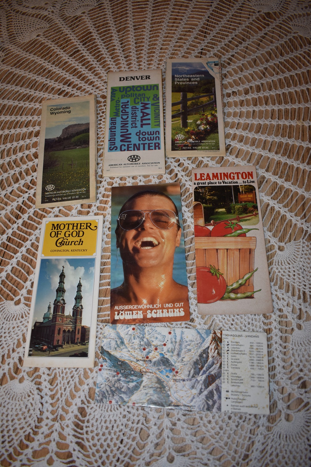 Neat Lot of Vintage AAA Maps, Brochures. Wyoming, Colorado, Austrian ...