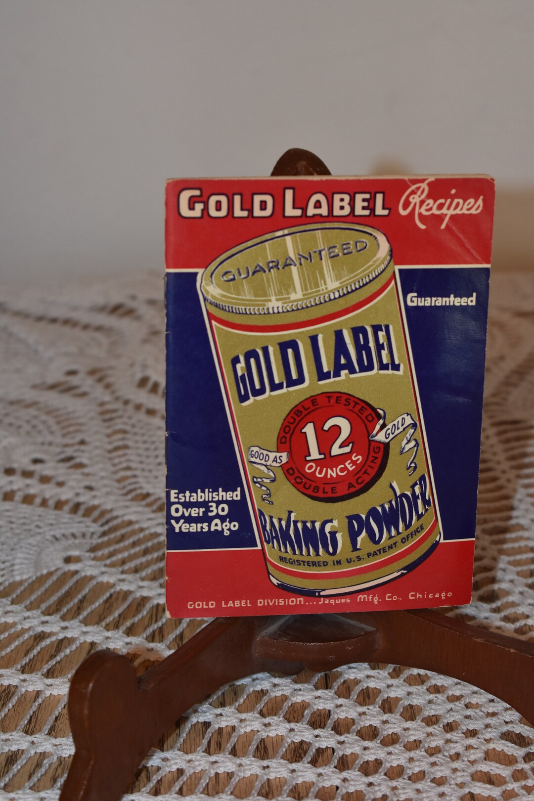 Vintage 1930s 1940s Gold Label Baking Powder Recipe Book, Cookbook ...