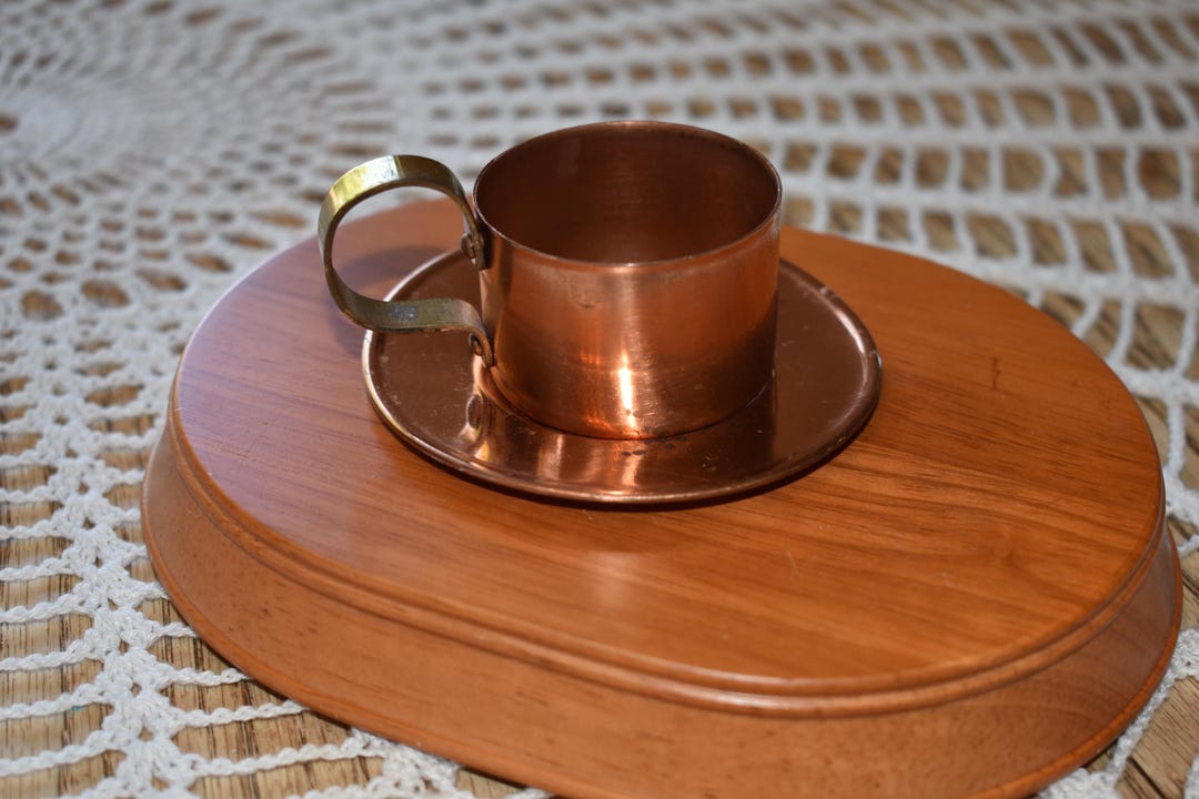 Vintage Benjamin and Medwin New York Copper Cup and Saucer ...