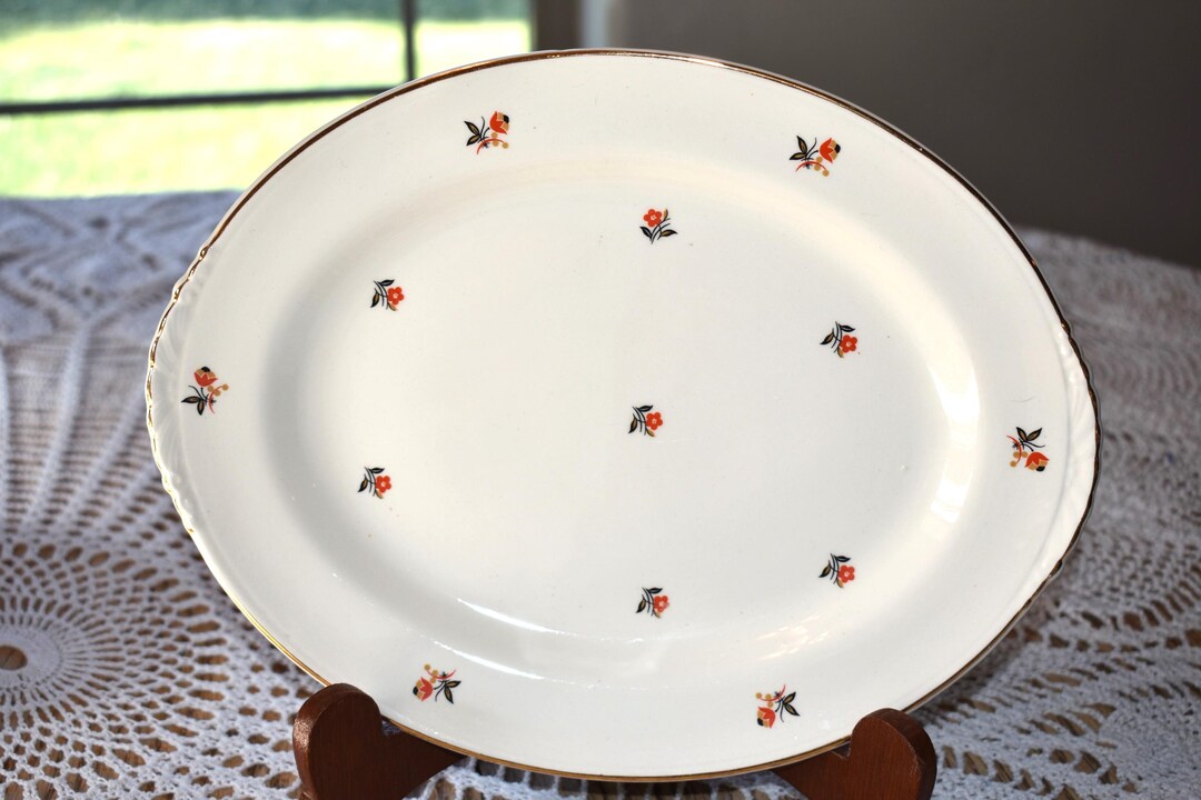 Vintage Nautilus Cunningham & Pickett Hand Painted Cardinal Oval ...