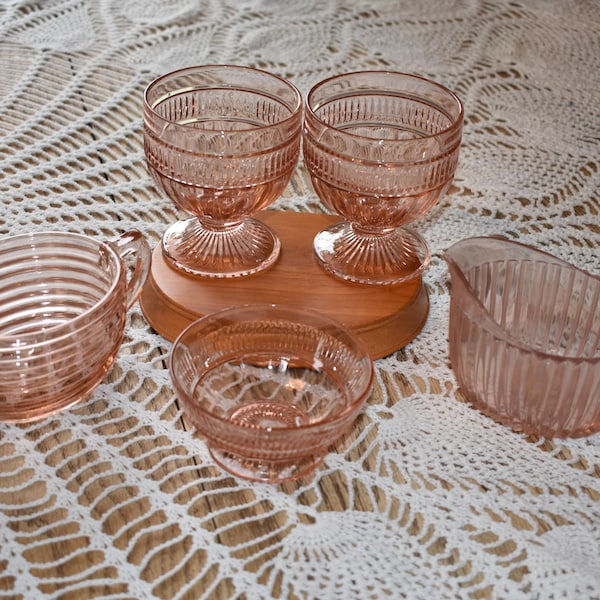 Antique Pink Glass - Etsy