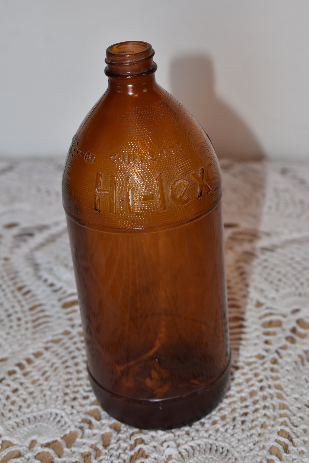 Vintage Hoosier Hi-lex Bleach Brown Amber Bottle 1 Quart, Collectible ...