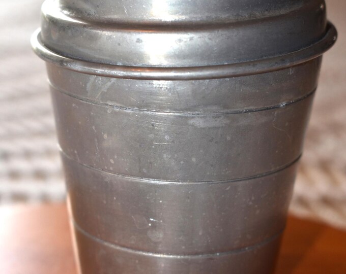 Vintage Antique Aluminum Smoothie Mixer and Measure Cup Shaker With Lid ...