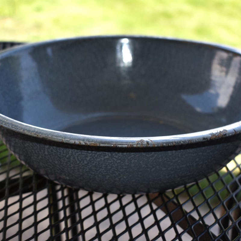 Antique Enamelware Basin - Etsy