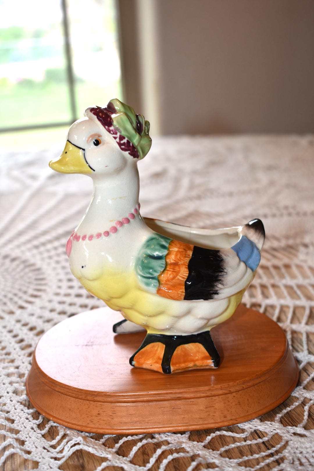 Vintage Ceramic Mr. Duck Planter by Relco, Hand Painted, Waterfowl ...