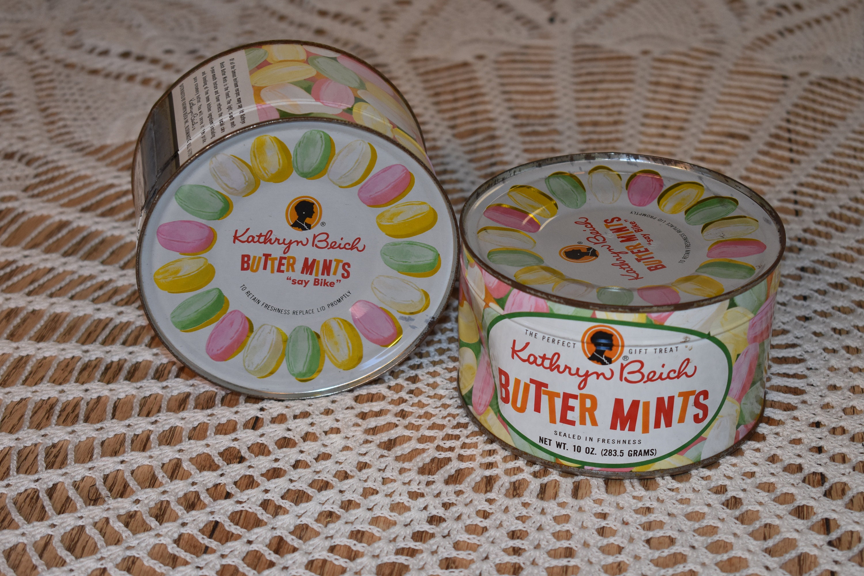 ONE Vintage Sealed Katheryn Beich Butter Mints Candy Collectible Tin ...