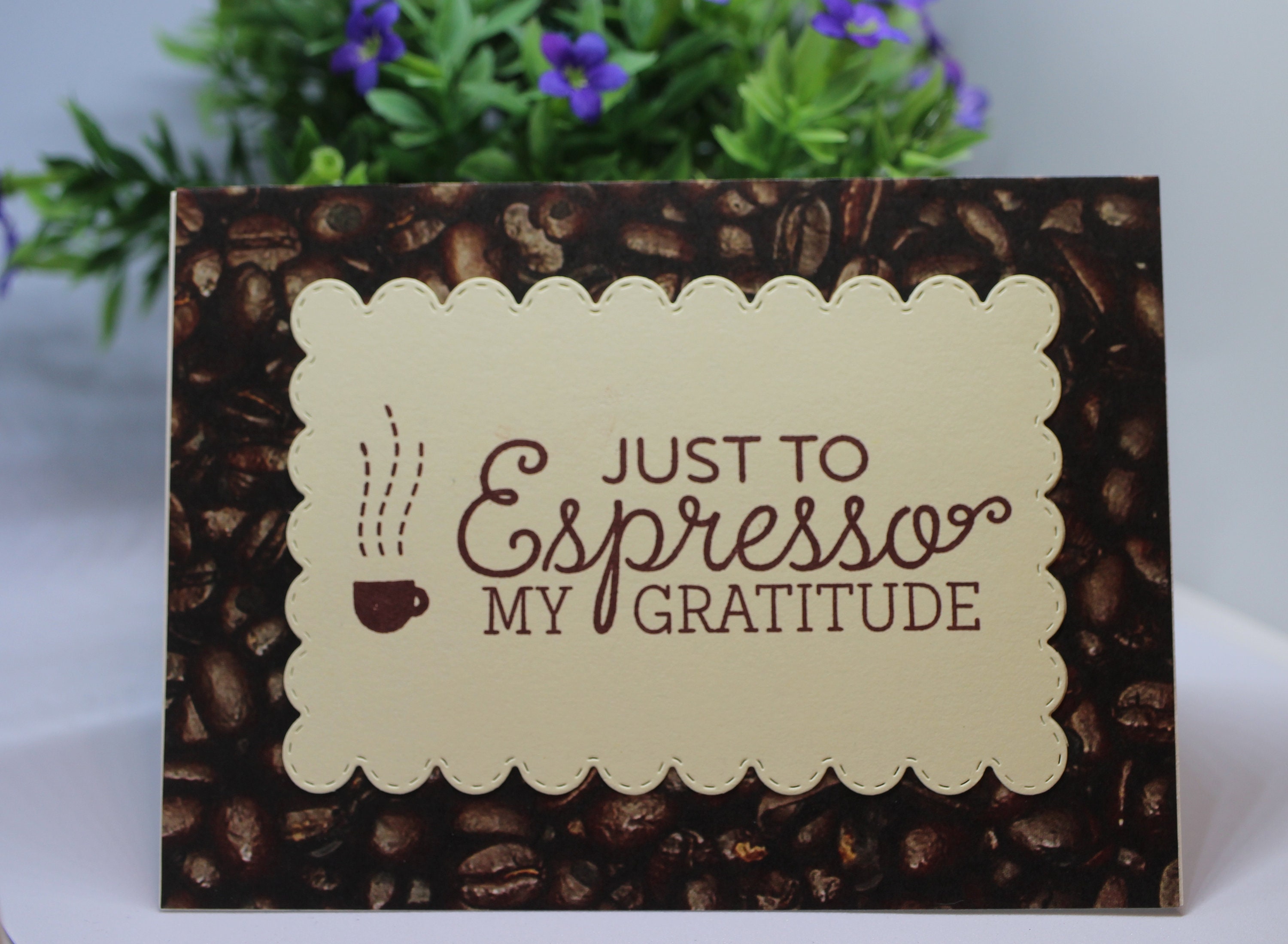 Coffee Card Thank You, Espresso, Coffee Beans, Gratitude, Latte, Mug ...