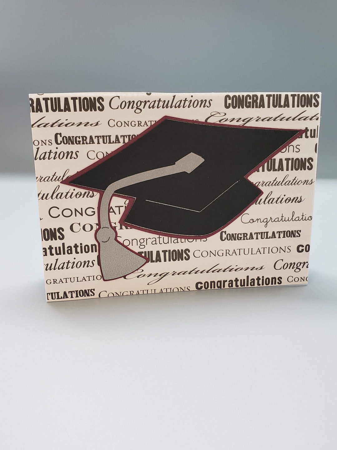 Gratulations Graduation Card With Die-cut Graduation Cap - Etsy