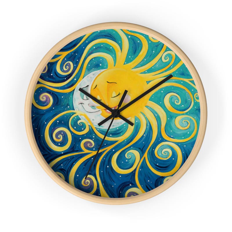 Sun Wall Clock - Etsy
