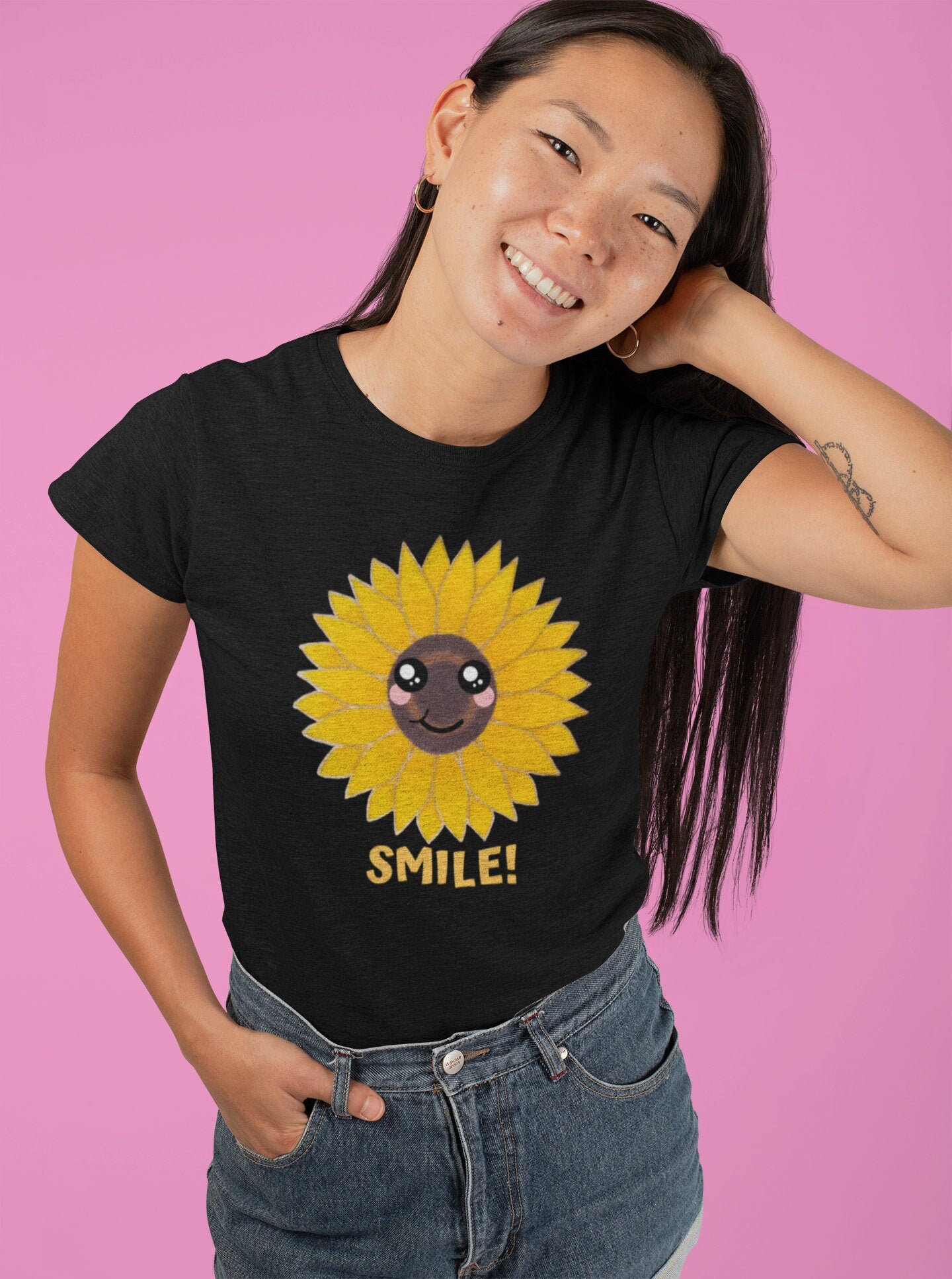 Smile More Shirt, Kidcore Clothing, Sunflower Tee - Etsy UK