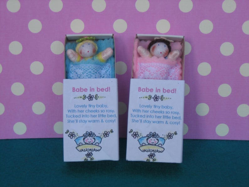 Pair of Baby Dolls in Matchbox Beds - Etsy