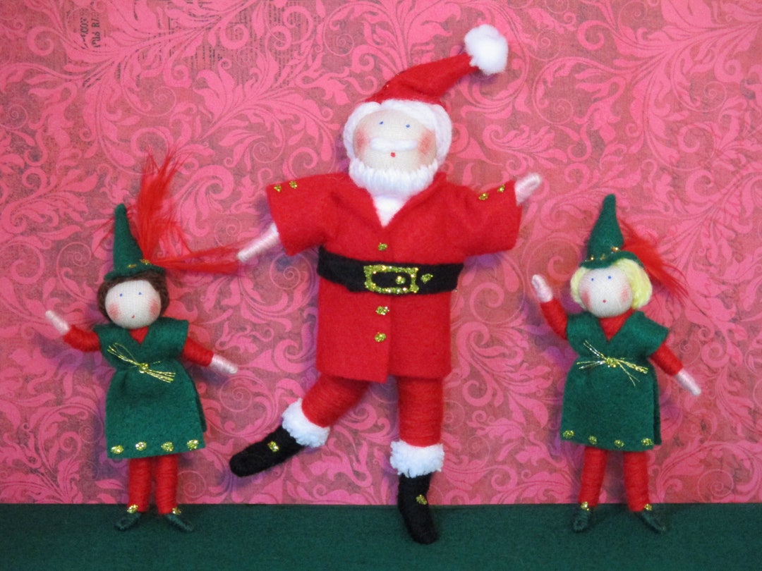 Christmas Dolls- Santa and 2 Elves - Etsy