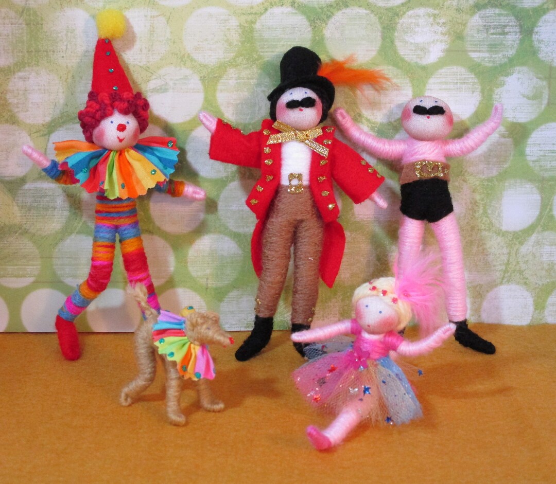 Circus Time Set of Dolls - Etsy