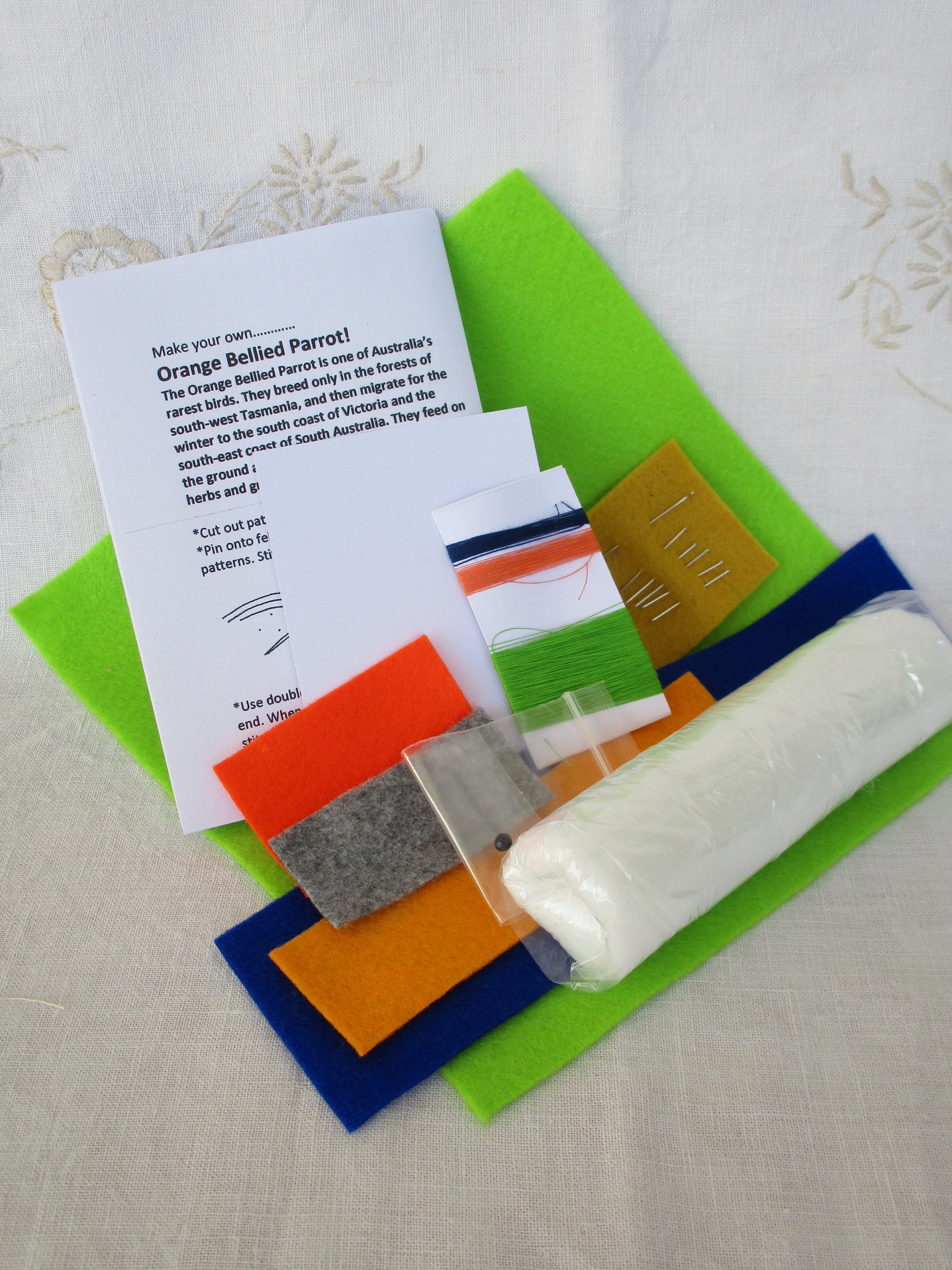 Orange Bellied Parrot craft kit | Etsy