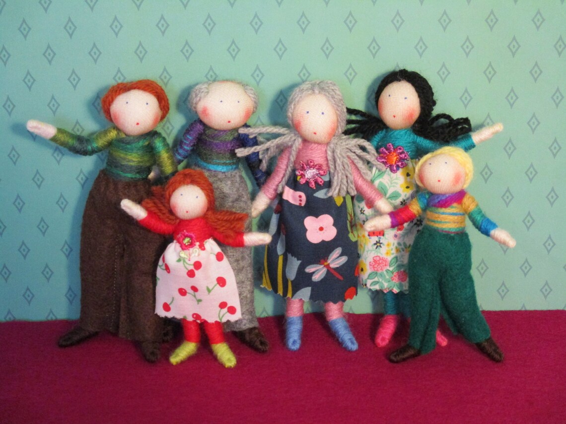 Dolls House Doll Set Customisable the Extended Family | Etsy