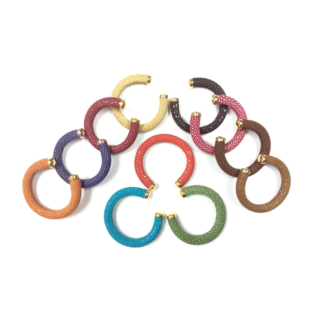 Stunning Colors Available 10mm Stingray Leather Pipe Bangle - Etsy