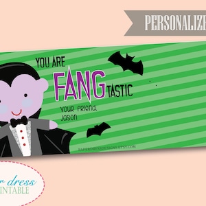 Fangtastic Vampire Fang Halloween - Personalized Classroom Treat ...