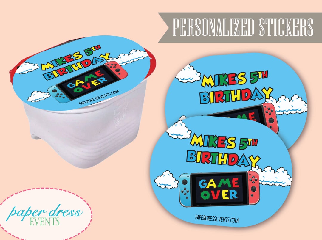 Set of 6 - Super Mario Switch Gamer Inspired Chips Labels Gamer Video ...