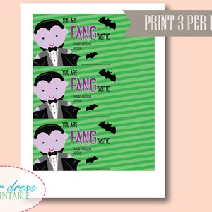 Fangtastic Vampire Fang Halloween - Personalized Classroom Treat ...