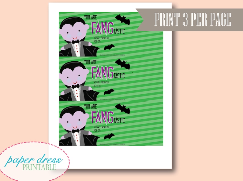 Fangtastic Vampire Fang Halloween - Personalized Classroom Treat ...