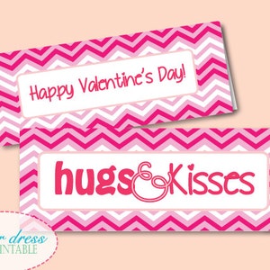 INSTANT Download - Hugs & Kisses - Happy Valentine's Day Treat Bag ...