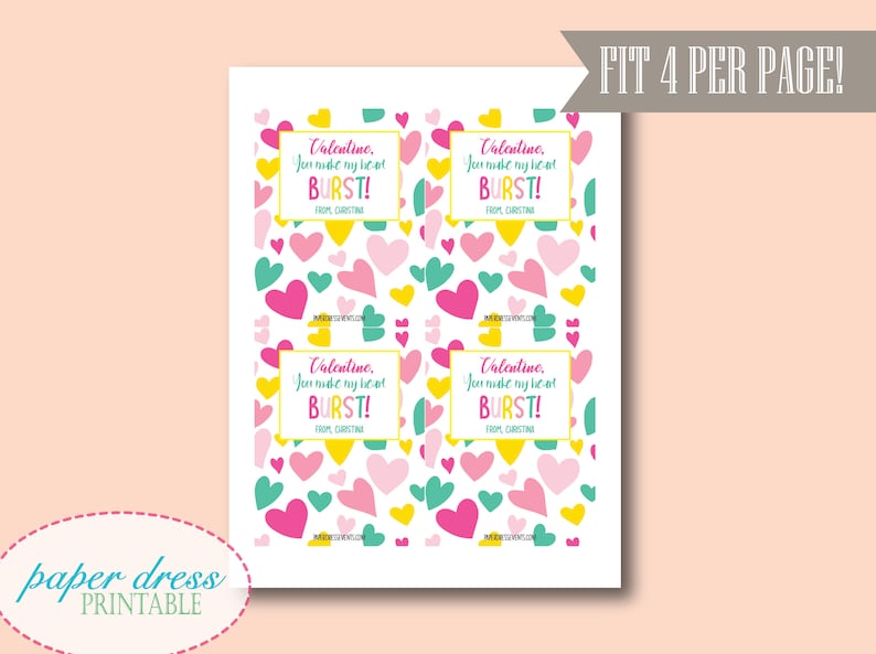 You Make My Heart Burst! Star Burst - Kids Valentine - Printable PDF - Etsy