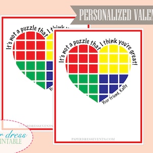 It's Not a Puzzle I Think You're Great Valentine Rubix Cube Rubik’s ...