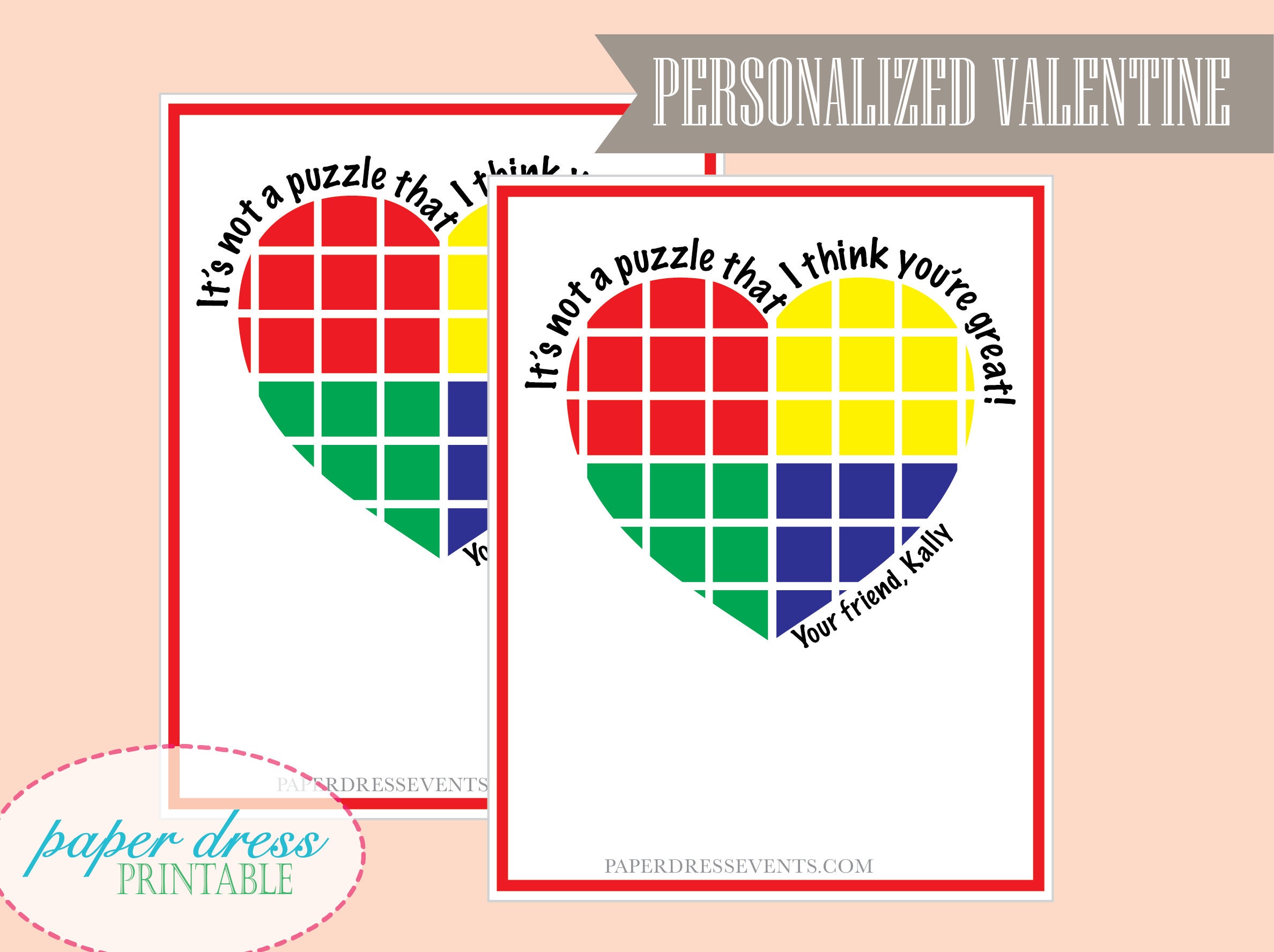 It's Not a Puzzle I Think You're Great Valentine Rubix Cube Rubik’s ...