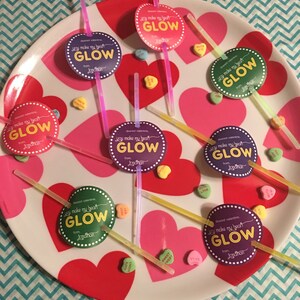 INSTANT Download - Glow Stick Valentine's Day Tags - You Make My Heart ...