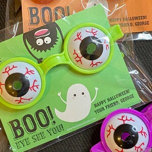 Set of 16 - BOO! Eye See You! Personalized Halloween Treats Favors ...