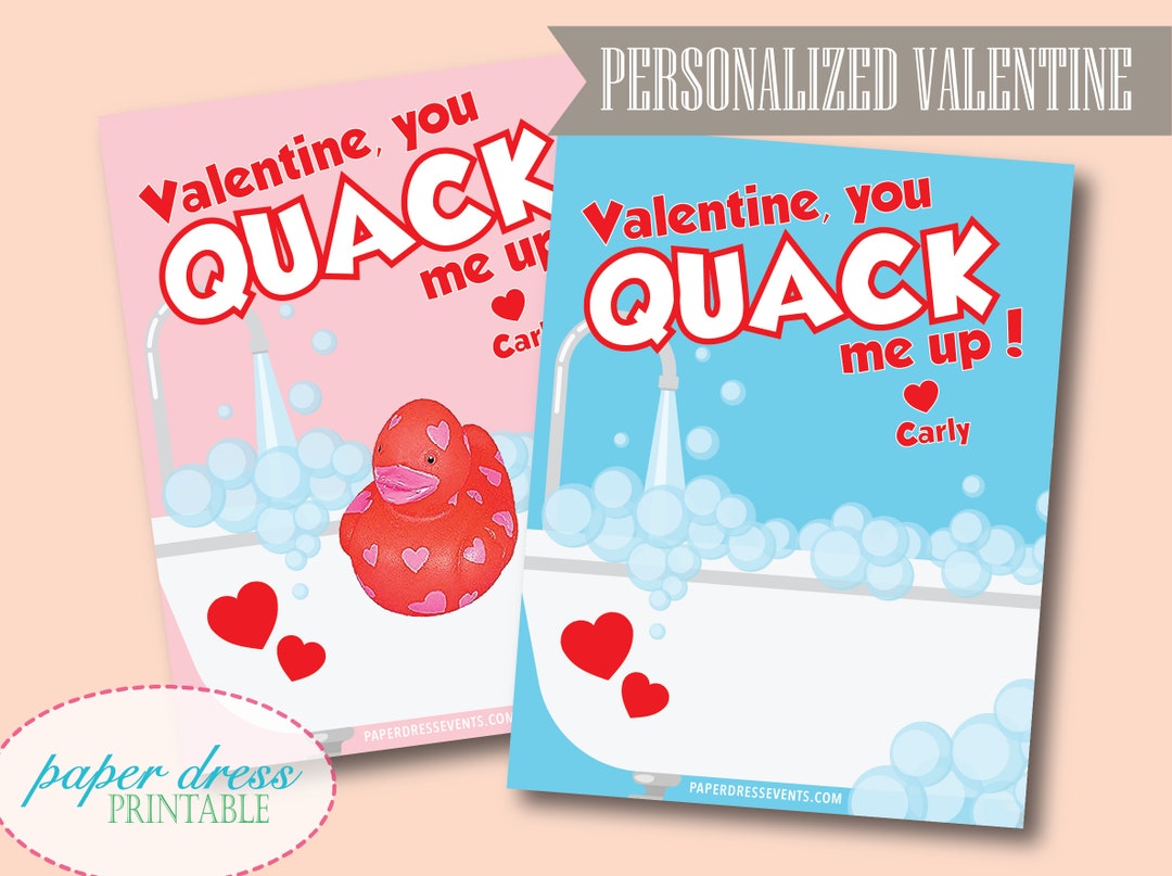 Valentine You QUACK Me Up! Rubber Duck Valentine - Toddler - Kids ...