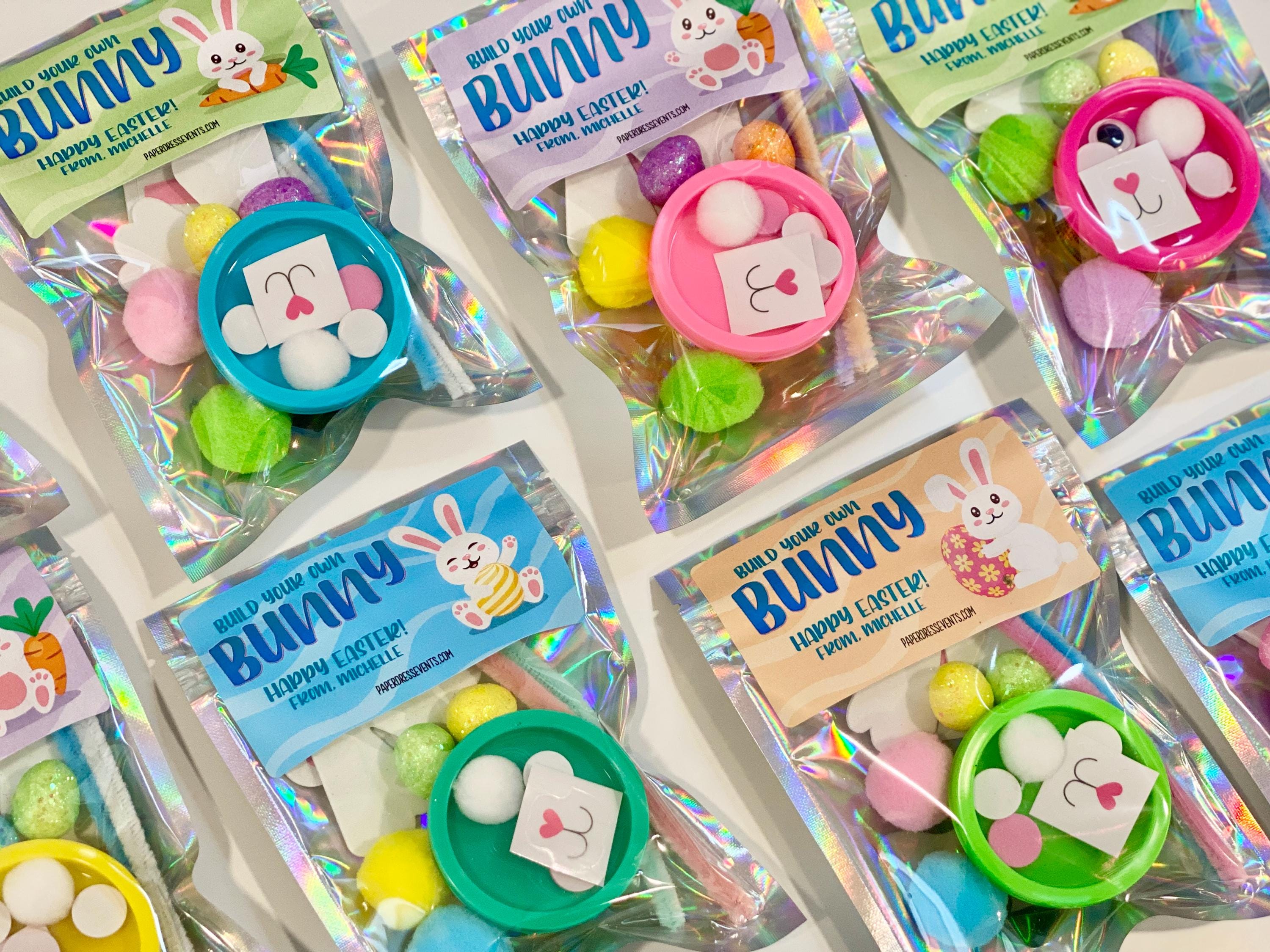 Build Your Own Bunny Favors – Set of 16 Easter Craft Kits for Kids ...