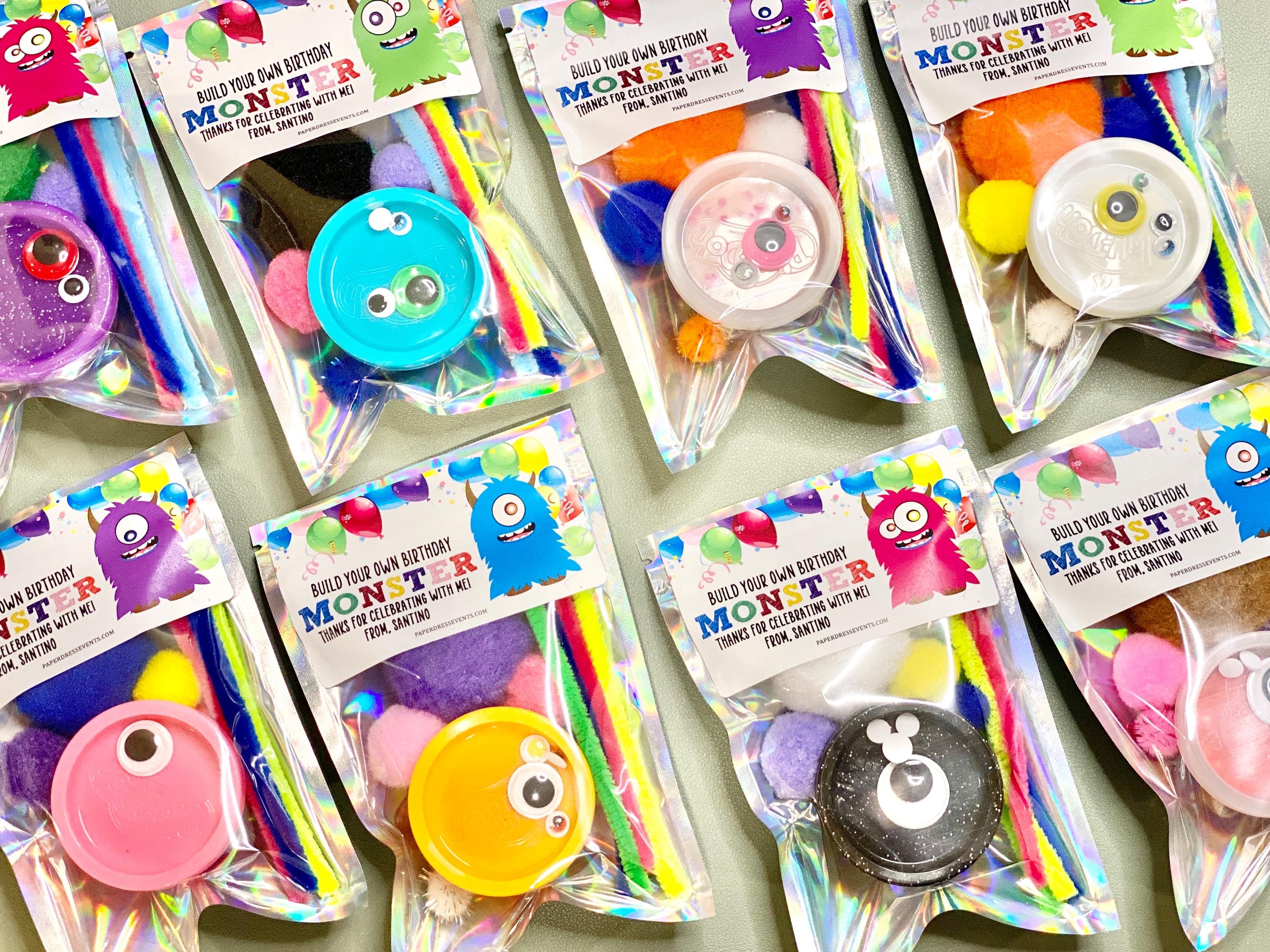 Set of 16 Build a Little Monster Kit - Birthday Balloon Birthday ...