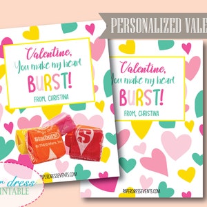 Set of 24 - You Make My Heart Burst! Star Burst - Kids Valentine ...