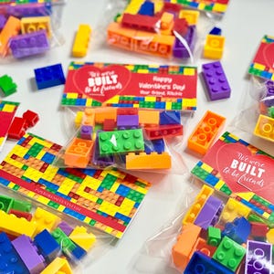 Set of 24 We Were Built to Be Friends Valentine - Building Block ...