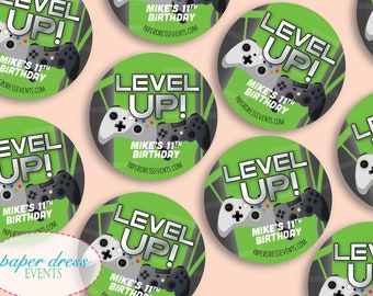 Set of 12 Super Mario Switch Gamer Inspired Thank You Tags Labels Gamer ...