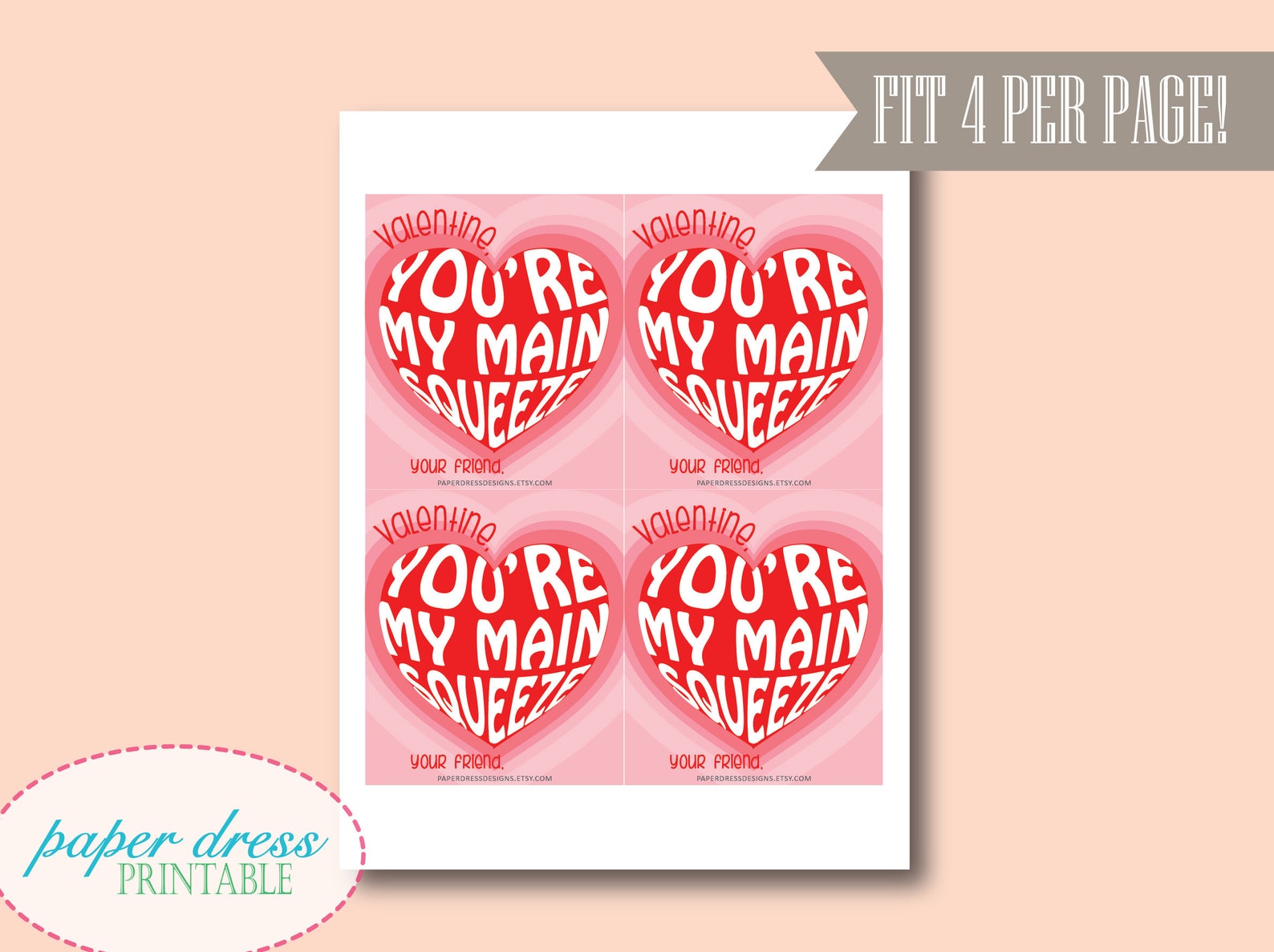 INSTANT Download You're My Main Squeeze Valentine - Etsy