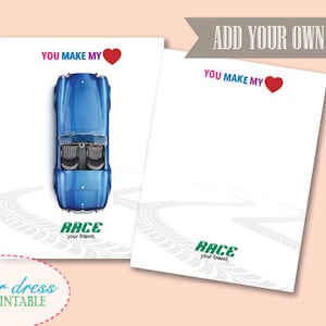 INSTANT Download - You Make My Heart Race Valentine - Race Car ...