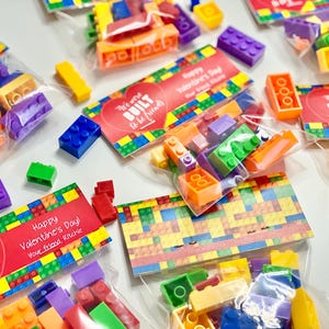 Set of 24 We Were Built to Be Friends Valentine - Building Block ...