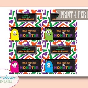 Build a Little Monster Kit - Halloween Classroom Treat Favor Modeling ...